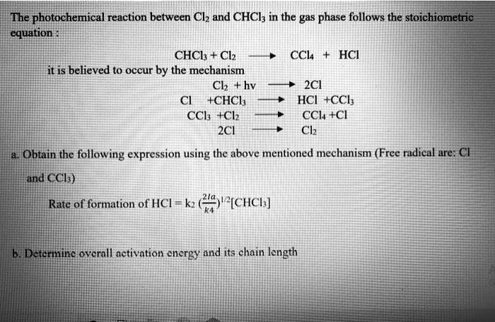 the photochemical reaction between clz and chcly in the gas phase ...