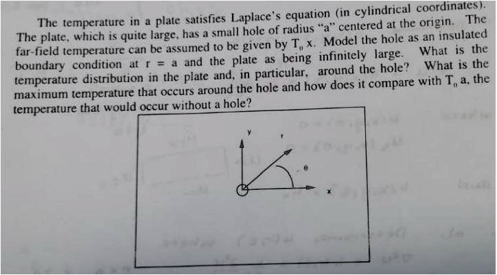 SOLVED: Temperature distribution in the plate and, in particular ...