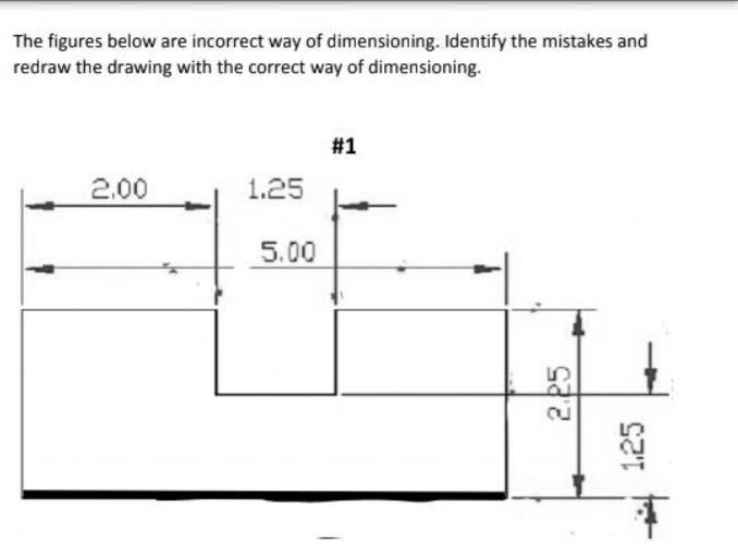 the figures below are incorrect way of dimensioning identify the ...