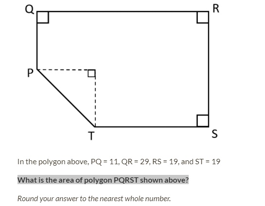 SOLVED:In the polygon above; PQ = 11,QR = 29,RS = 19, and ST = 19 What ...