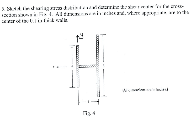 SOLVED: 5. Sketch the shearing stress distribution and determine the ...