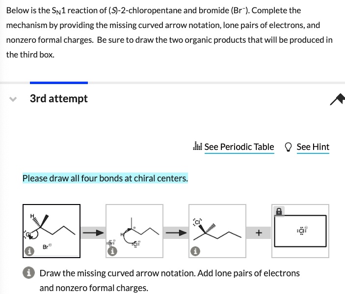 SOLVED: Below is the Sil reaction of (S)-2-chloropentane and bromide ...
