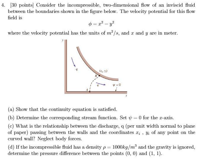 SOLVED: Consider the incompressible, two-dimensional flow of an ... SOLVED: Consider the incompressible, two-dimensional flow of an ...
