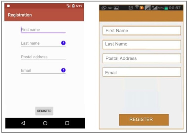 Solved Exercise 1 Login And Registration Form In Android And Validation Is Edittext Empty And 