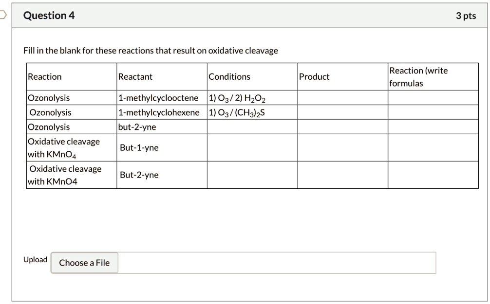 SOLVED: Question 4 Side â‚¬ Fill in the blank for these reactions that ...