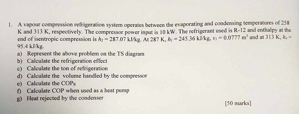 SOLVED: 95.4 kJ/kg a) Represent the above problem on the TS diagram. b ...