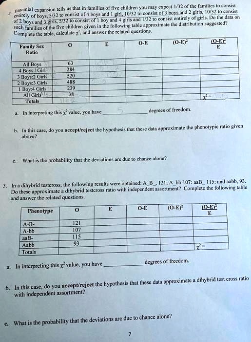 SOLVED: Texts: Please solve chi-square and complete questions. Such ...