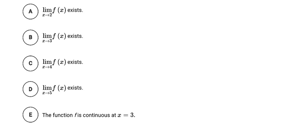 Solved Lim F Exists Lim F Exists Lim F Exists Lim F T75 Exists The Function F Is Continuous At 7948