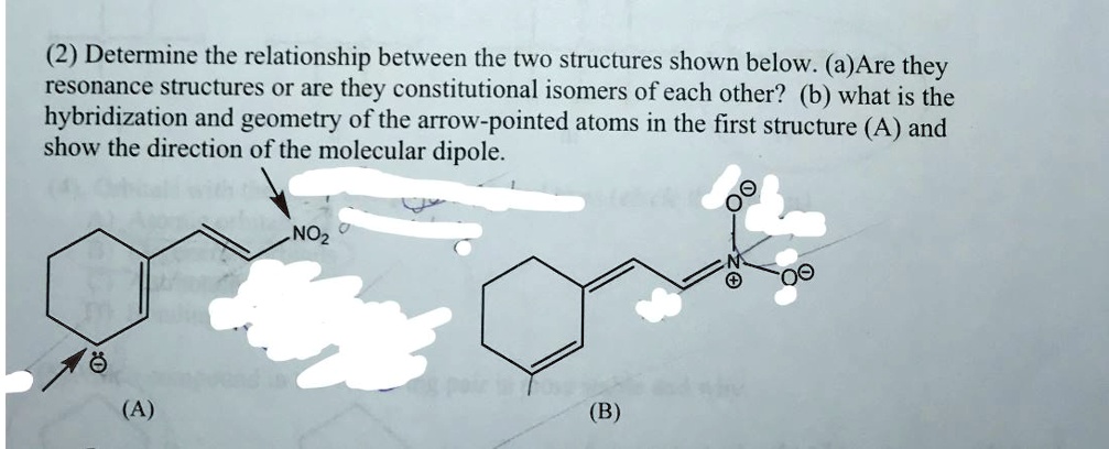 2 determine the relationship between the two structures shown below aare they resonance ...