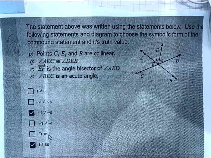 SOLVED: The statement above was written using the statements below. Use ...