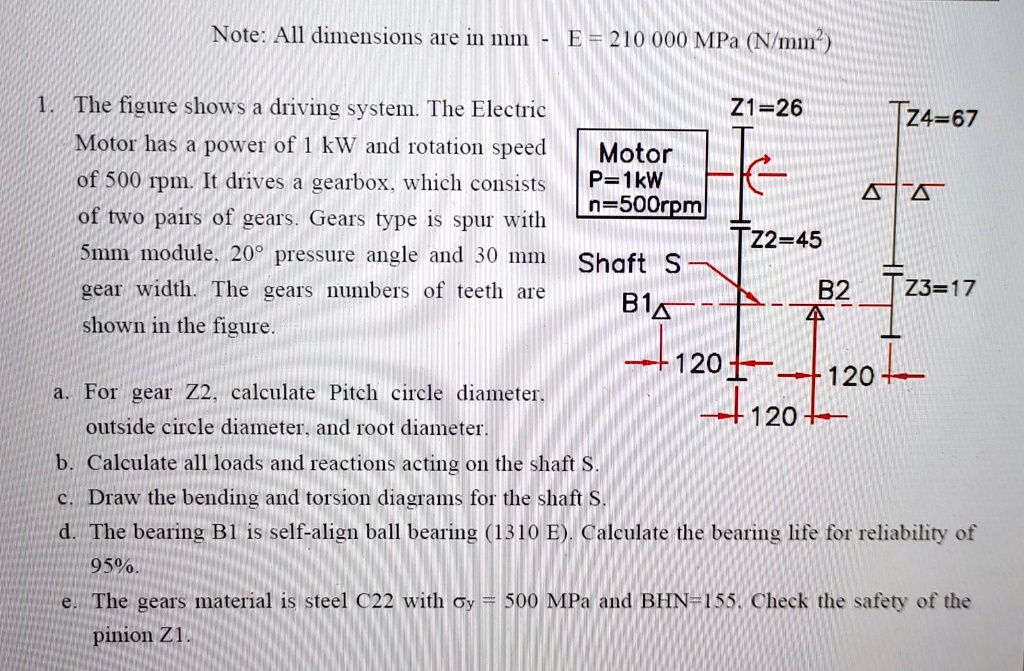 SOLVED: Texts: Note: All dimensions are in mm. E = 210,000 MPa/nmm^2 ...