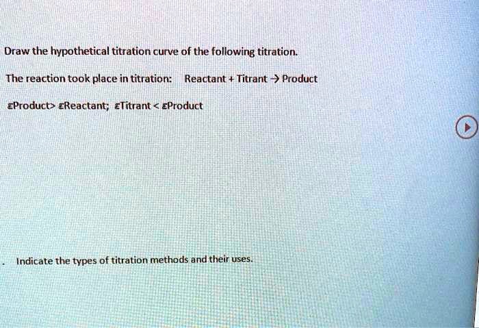 draw the hypothetical titration curve of the following titration the ...