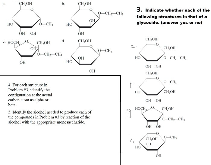 SOLVED:CH,OH CHOH 3. Indicate whether each of the following structures ...