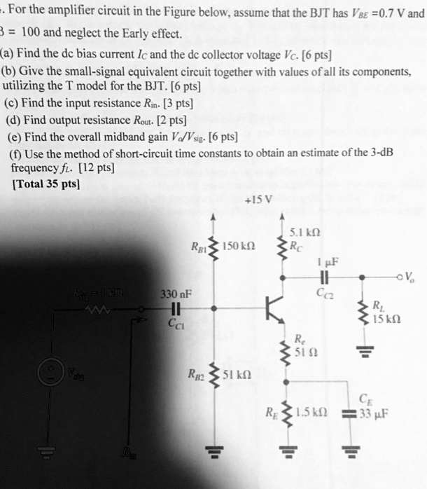 Solved For The Circuit Shown In Fig 1 Assume Vbe 0 7v - vrogue.co Solved For The Circuit Shown In Fig 1 Assume Vbe 0 7v - vrogue.co