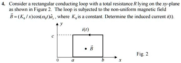 SOLVED: Consider a rectangular conducting loop with a total resistance ...
