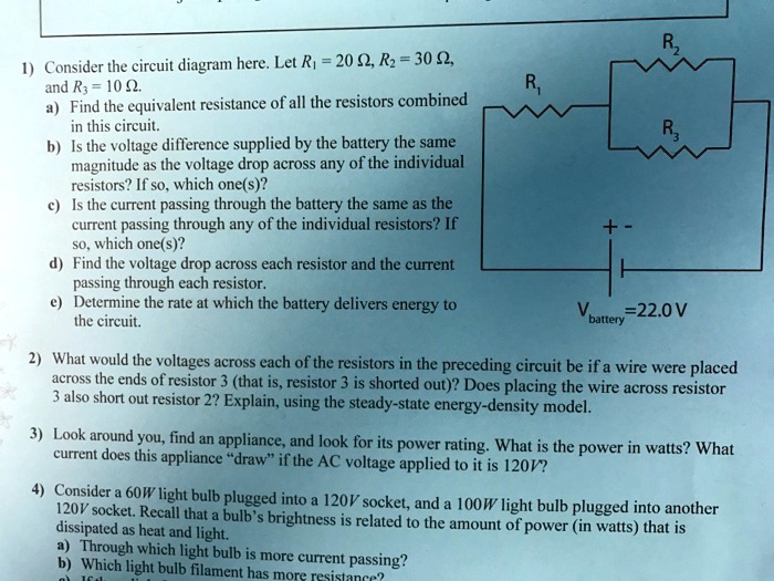 SOLVED: Consider the circuit diagram here: Let Rp = 20 Î©, Rz = 30 Î©, and R = 10 mÎ©. Find the ...