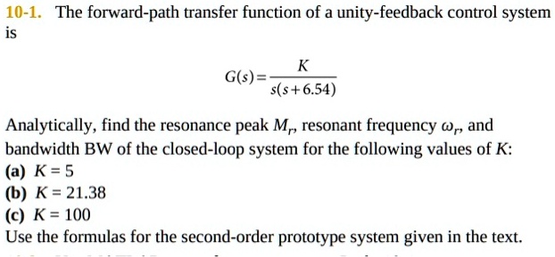 Solved The Forward Path Transfer Function Of A Unity Feedback Control 1734