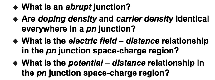 VIDEO solution: What is an abrupt junction? Are doping density and ...
