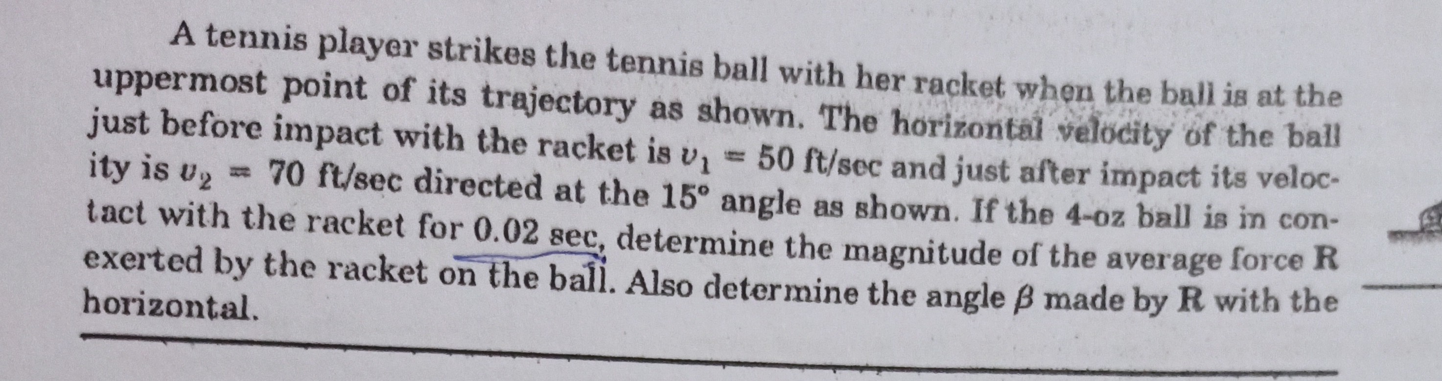 A tennis player strikes the tennis ball with her racket when the ball ...
