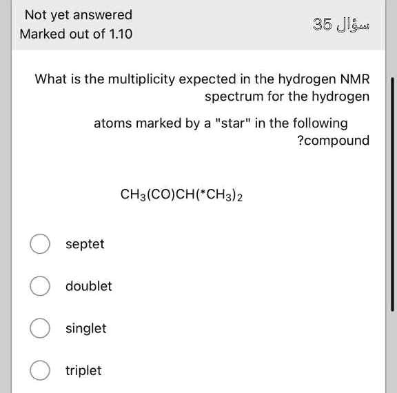 SOLVED: Not yet answered Marked out of 1.10 35 Jlg What is the ...