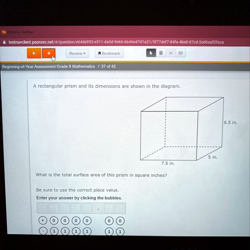 Beginning-of-Year Assessment Grade 8 Mathematics / 37 of 42 A ...