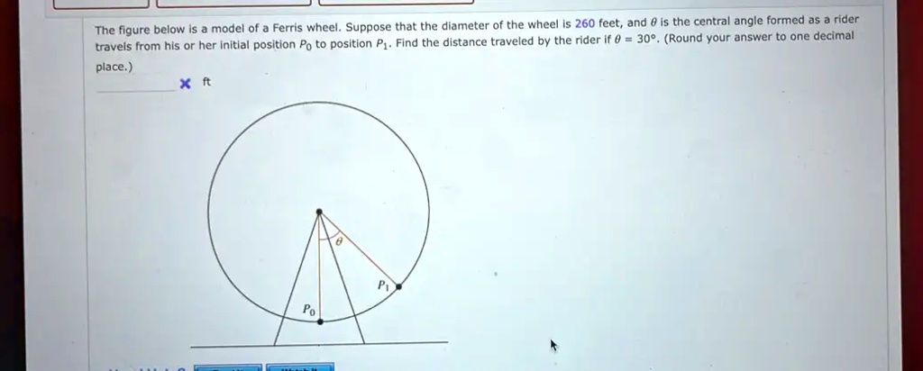 The figure below is a model of a Ferris wheel. Suppose that the ...