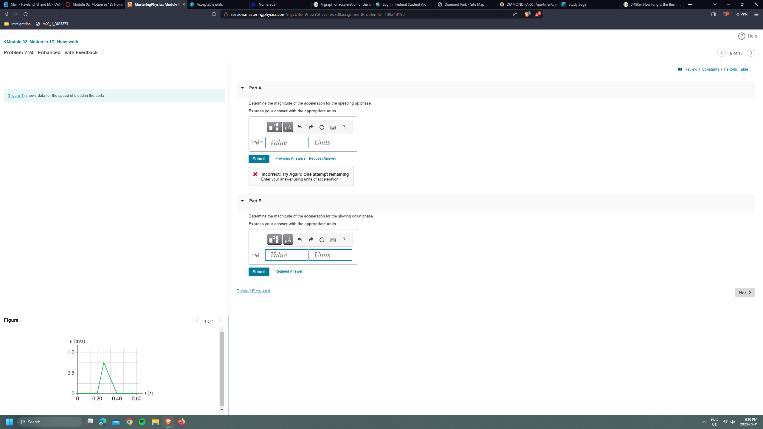 SOLVED: Tail - Haviland, Shane M. - Outl Module 02. Motion in 1D: Home Module 02. Motion in 1D ...