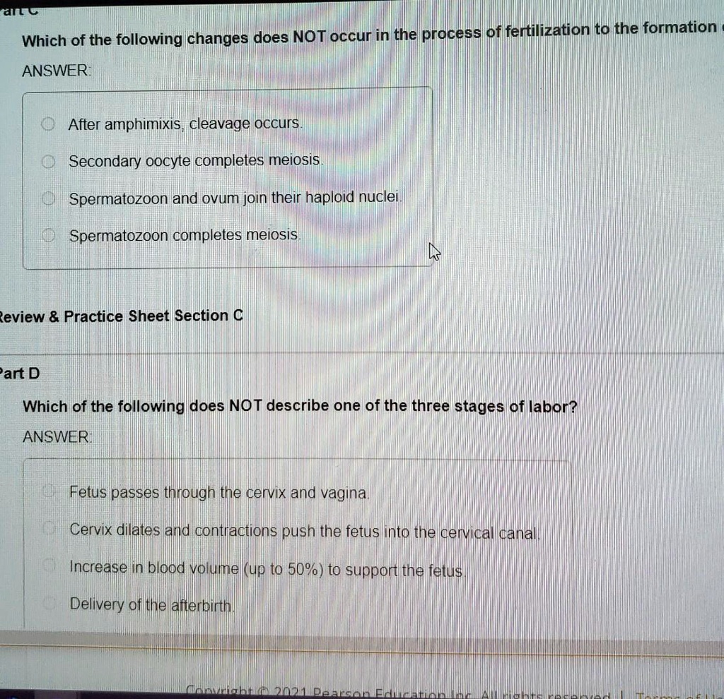 SOLVED: Which of the following changes does NOT occur in the process of ...