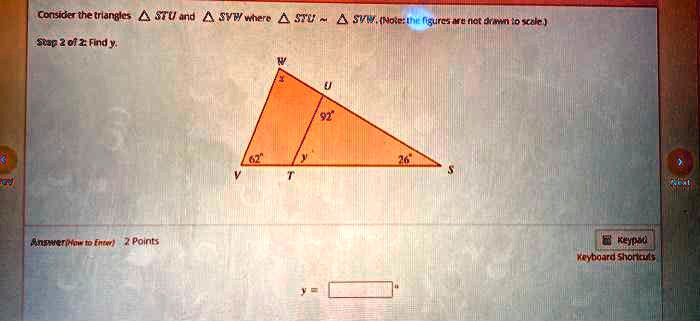 SOLVED: Consider the triangles STU and SVW where STV SVW. (Note: Iht ...