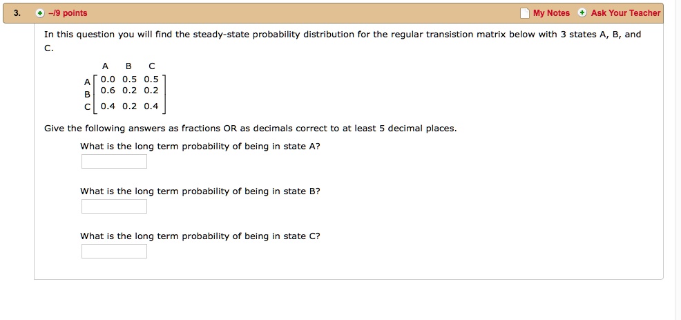 SOLVED:~/9 points My Notes Ask Your Teacher In this question You will ...