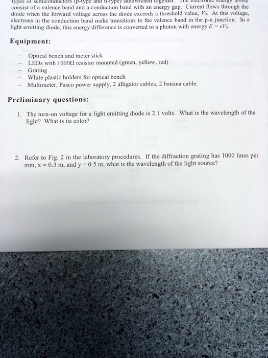 types of semiconductors (p-type and n-type) sandwiched together. consist of a valence band and a ...