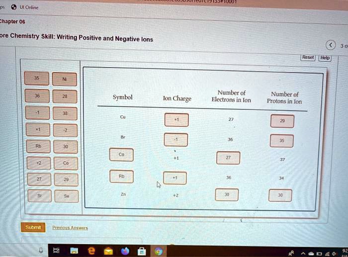 SOLVED: UI @-linc haptcr 06 Chemistry Skill: Writing | Positive and ...