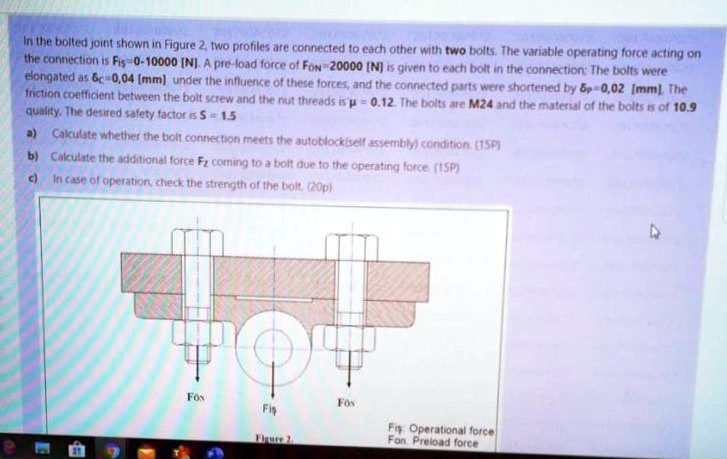 in the bolted joint shown in figure 2 two profiles are connected to ...