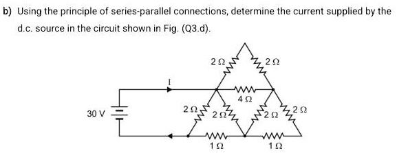SOLVED: please redraw the circuit in a simpler form and determine the current produced by DC ...