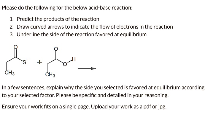 SOLVED: Please do the following for the below acid-base reaction ...