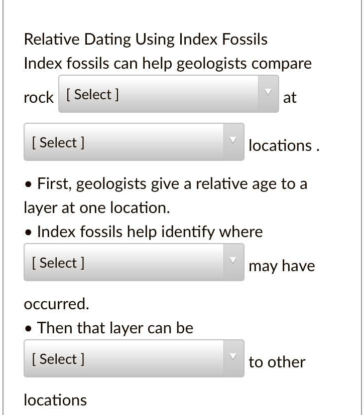 relative dating using index fossils index fossils can help geologists ...