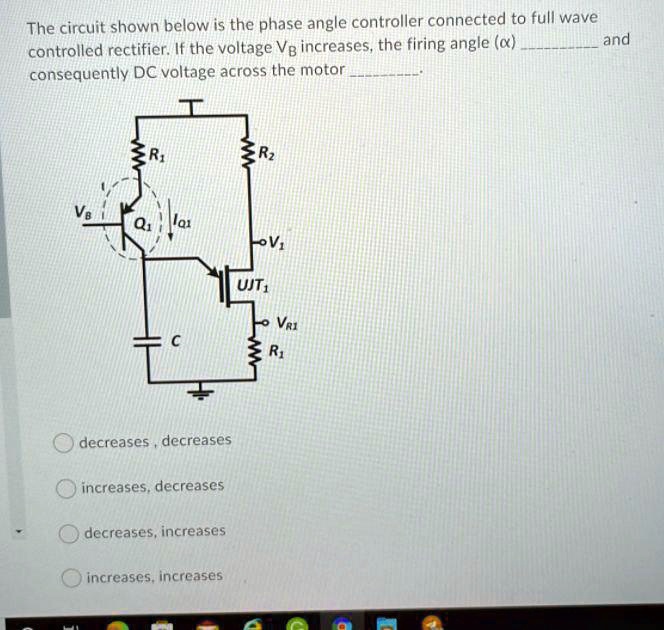 The circuit shown below is the phase angle controller connected to full ...