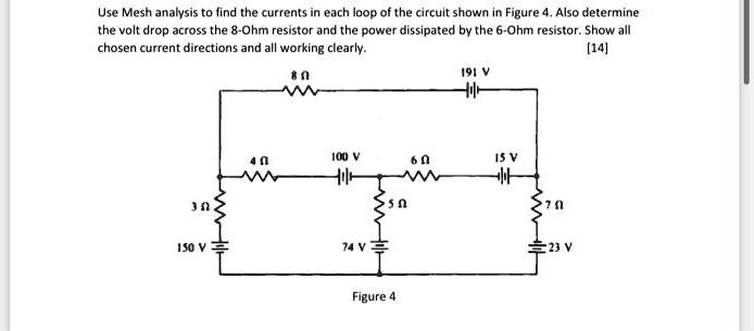 SOLVED: Use Mesh analysis to find the currents in each loop of the circuit shown in Figure. Also ...