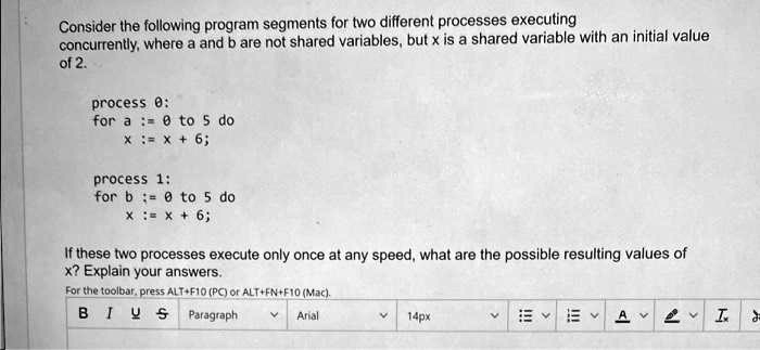 SOLVED: Consider Ihe following program segments for two different ...
