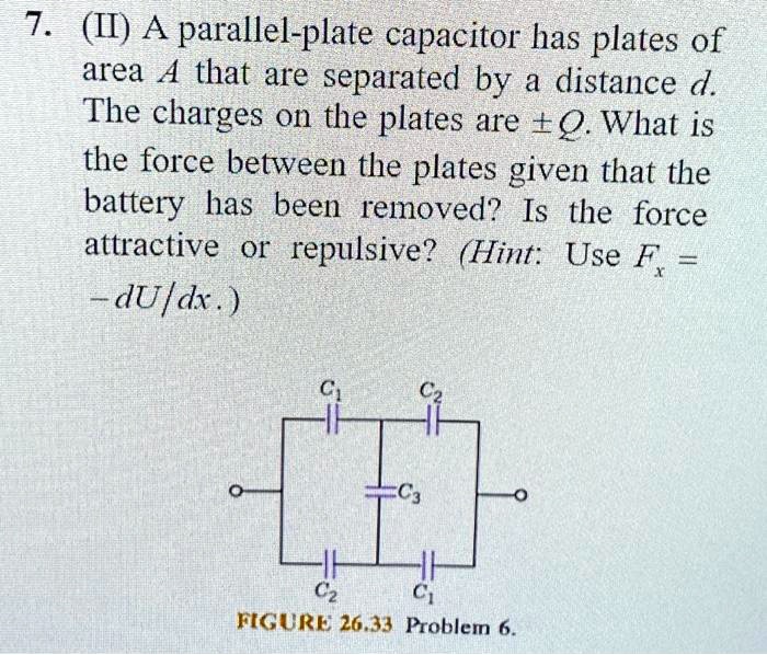 7 7 ii a parallel plate capacitor has plates of area a that are ...