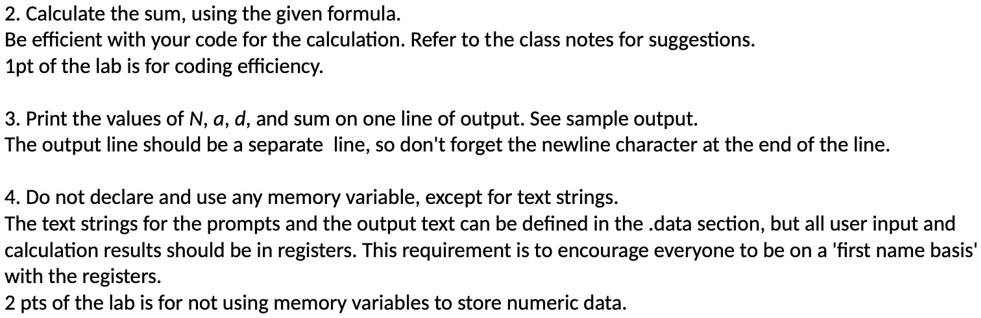 SOLVED: 2. Calculate the sum, using the given formula. Be efficient ...