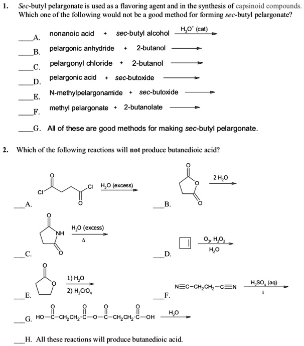 sec butyl pelargonate is used as flavoring agent and in the synthesis ...