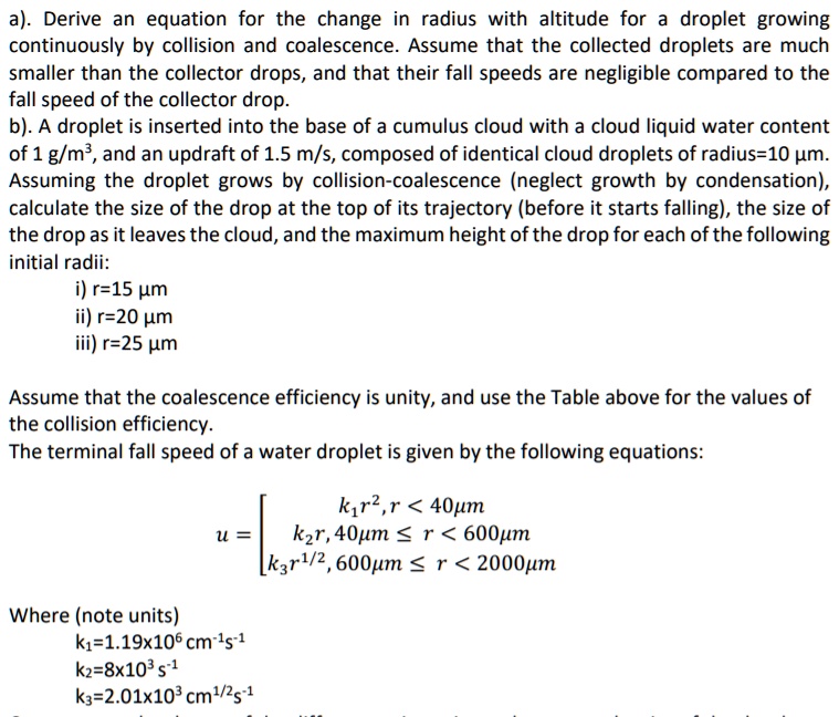 a). Derive an equation for the change in radius with altitude for a ...
