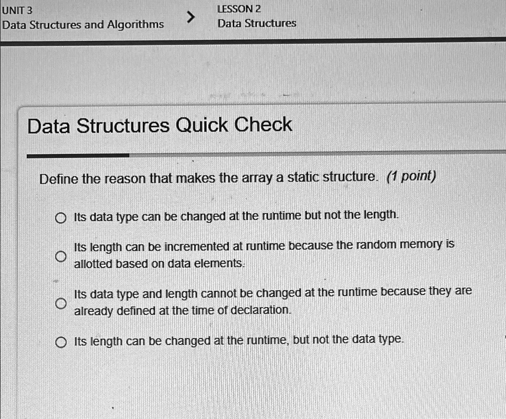 UNIT 3 Data Structures and Algorithms LESSON 2 Data...