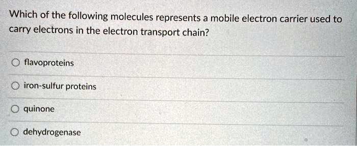 SOLVED: Which of the following molecules represents a mobile electron ...