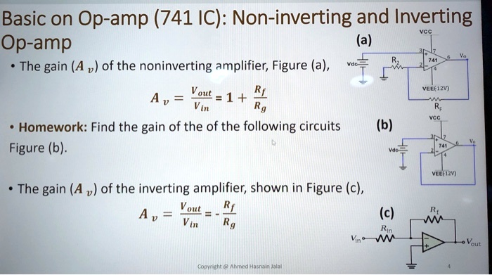 Basic on Op-amp (741 IC): Non-inverting and Inverting Op-amp • The gain (Av) of the noninverting ...