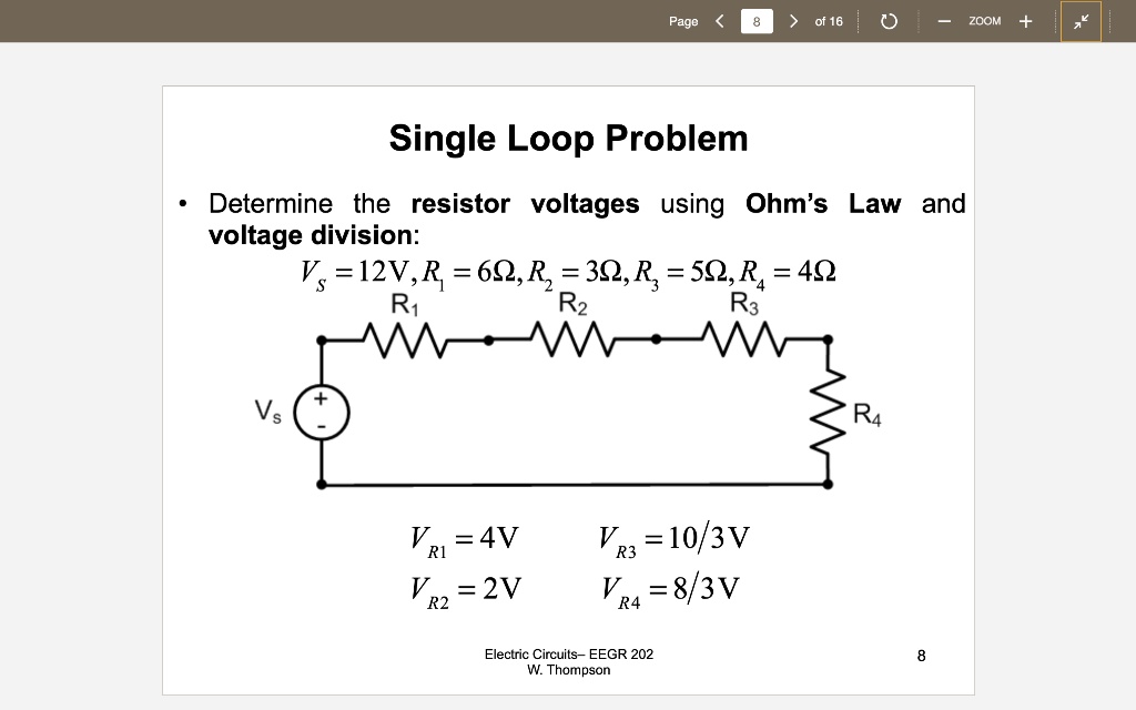 SOLVED: How do we calculate to get VR1, VR2, VR3, VR4? Page 1 of 16 ZOOM Single Loop Problem ...