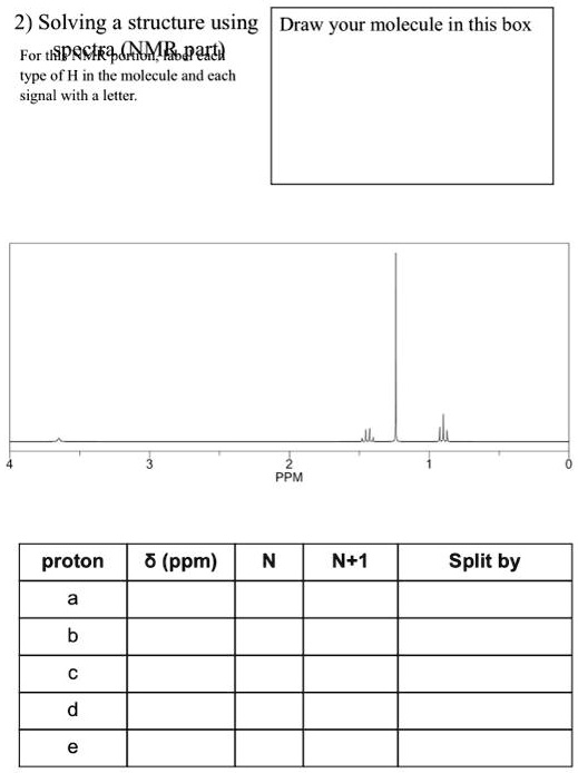 SOLVED:2) Solving a structure using Draw your molecule in this box For ...
