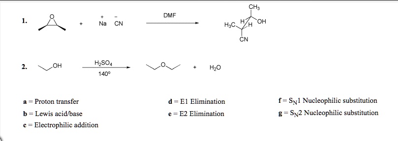dmf cn hc oh hzso4 1400 hzo proton transfer d el elimination f svl ...