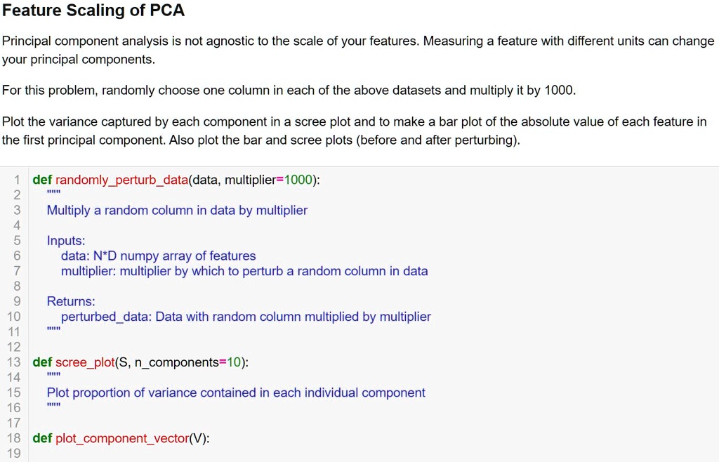 Solved Implement The 3 Following Plotting Functions In Python With Numpy Feature Scaling Of